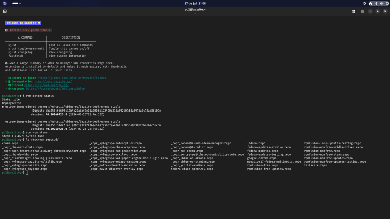 Bazzite – PC em “Console Mode” – Fast OS